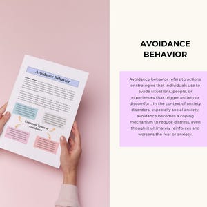 Avoidance Behavior Worksheets, the Cycle of Emotional Evidence ...