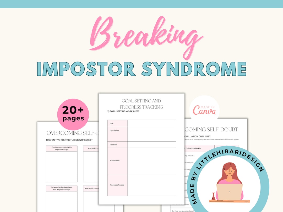 Overcome Impostor Syndrome Planner Canva Templates, Reframing Thoughts ...