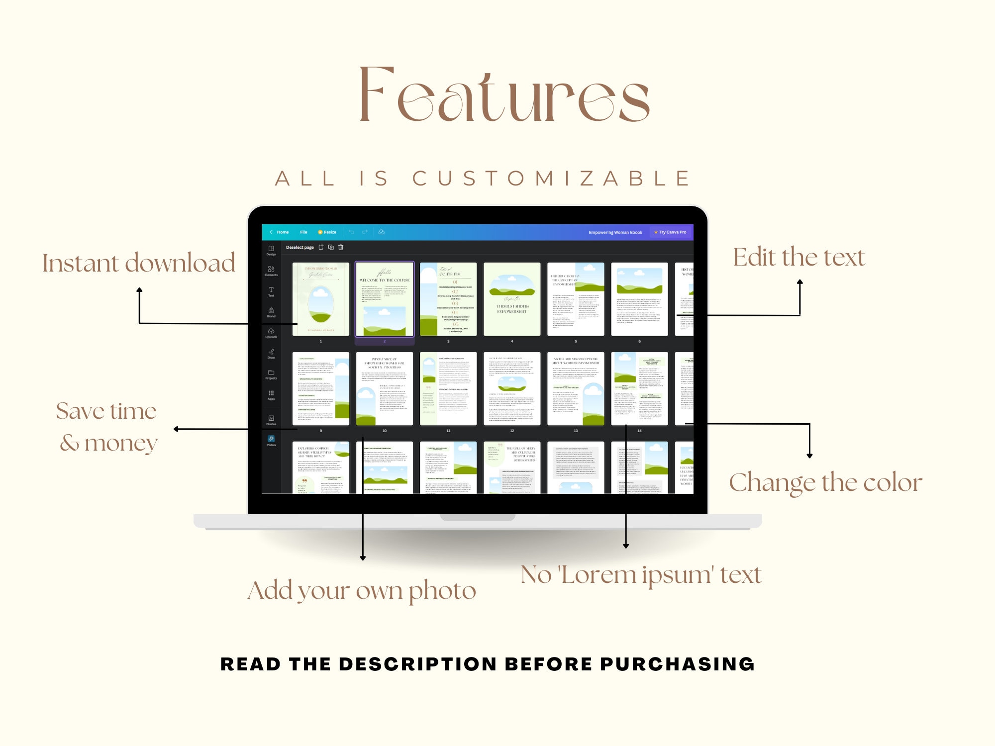 Women Empowerment Canva Workbook, Gender Equality, Done for You ...