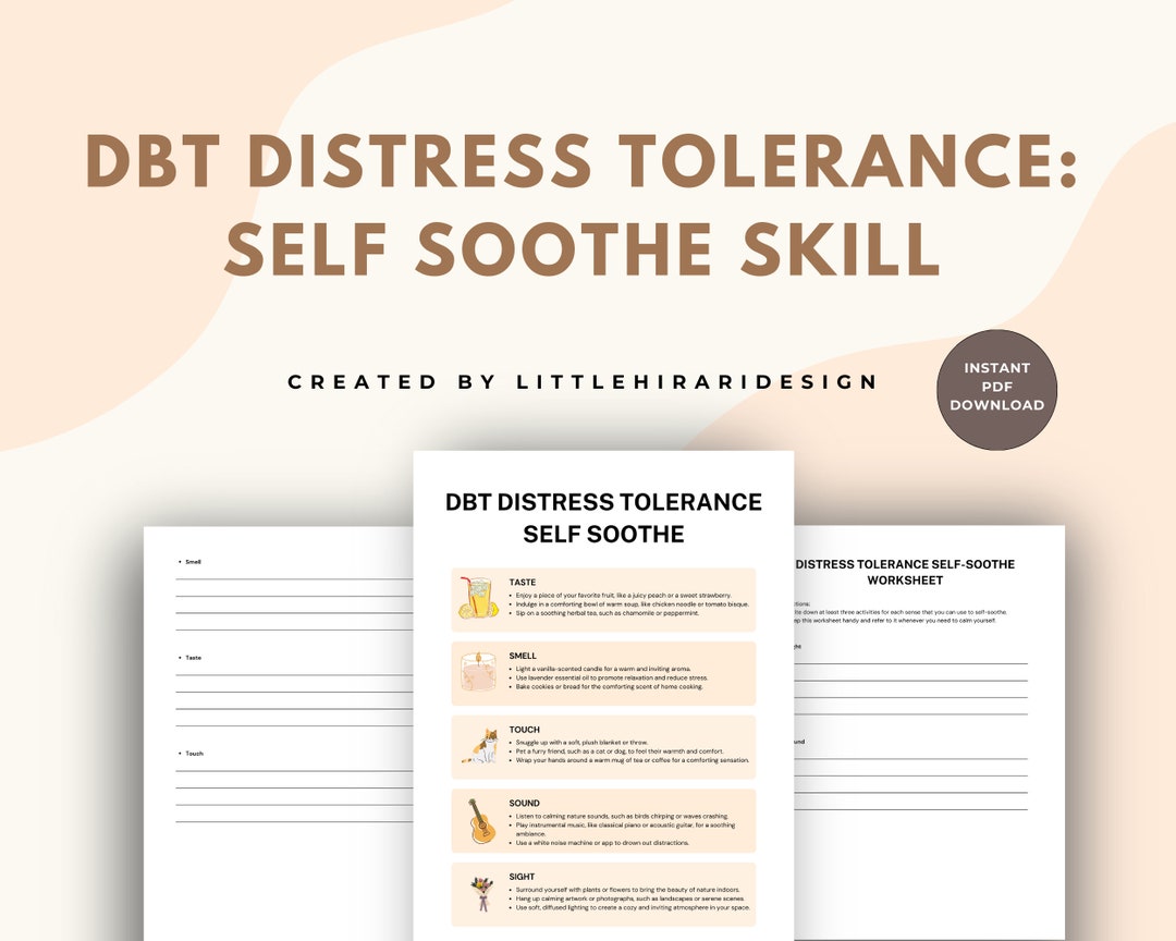 DBT Distress Tolerance Self Soothe for Managing Emotional Crises ...