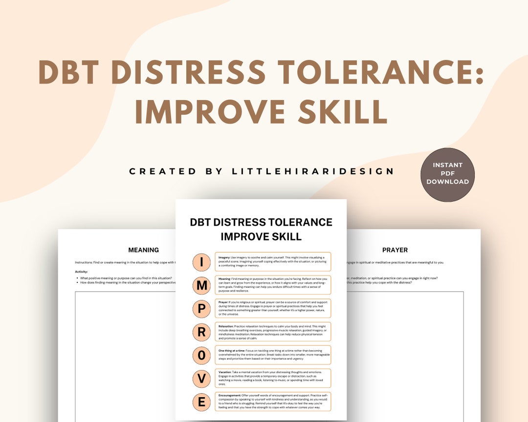Distress Tolerance IMPROVE Skill to Help Manage Painful Emotions and ...