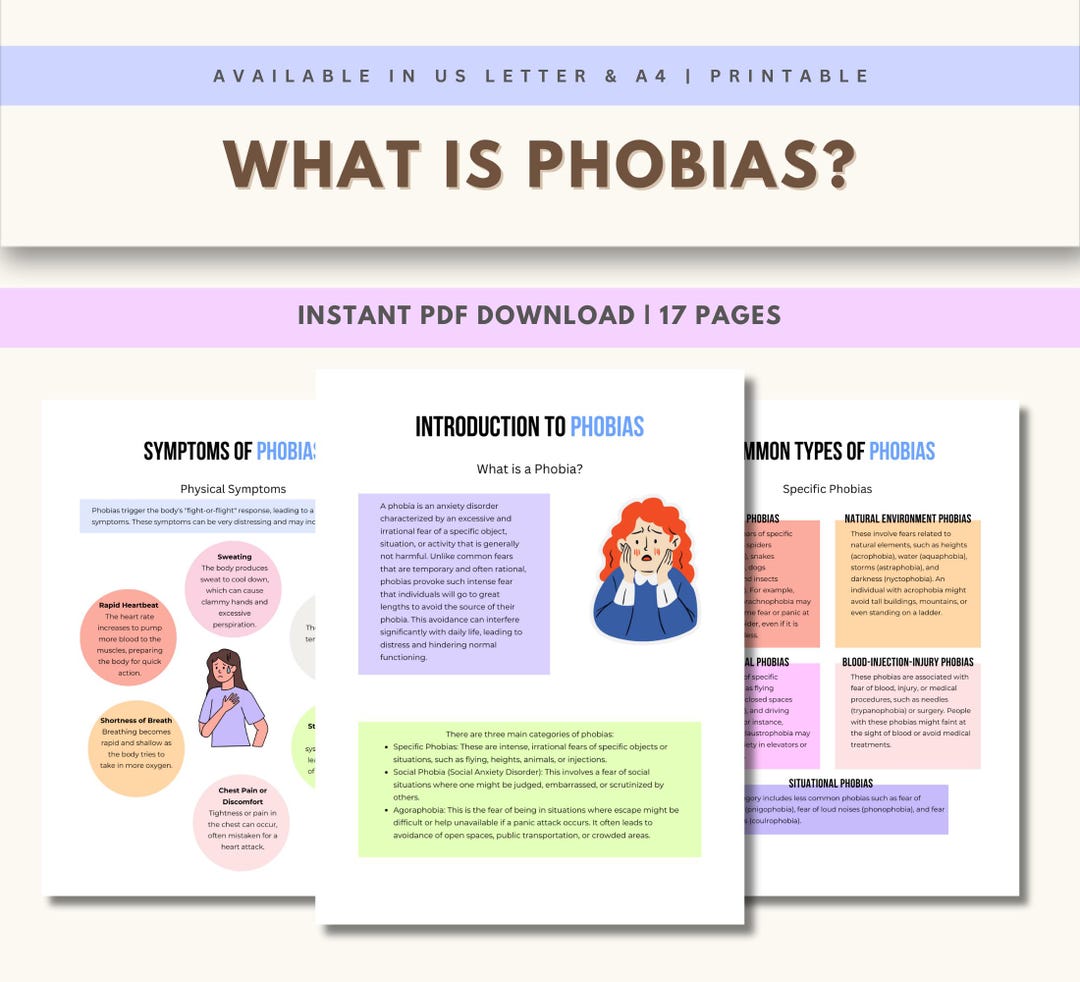Phobia Worksheets, Psychoeducation for Specific Phobias, Animal Phobias ...