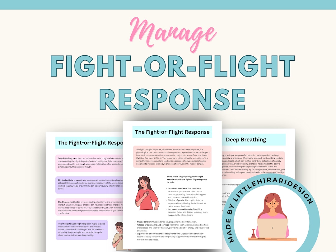 Fight or Flight Response Worksheets for Understanding Emotions ...