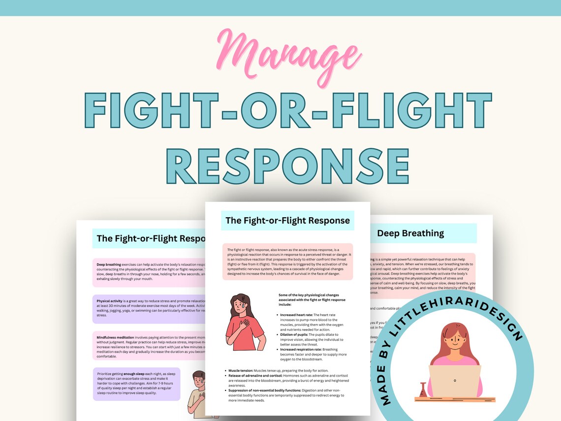 Fight or Flight Response Worksheets for Understanding Emotions ...
