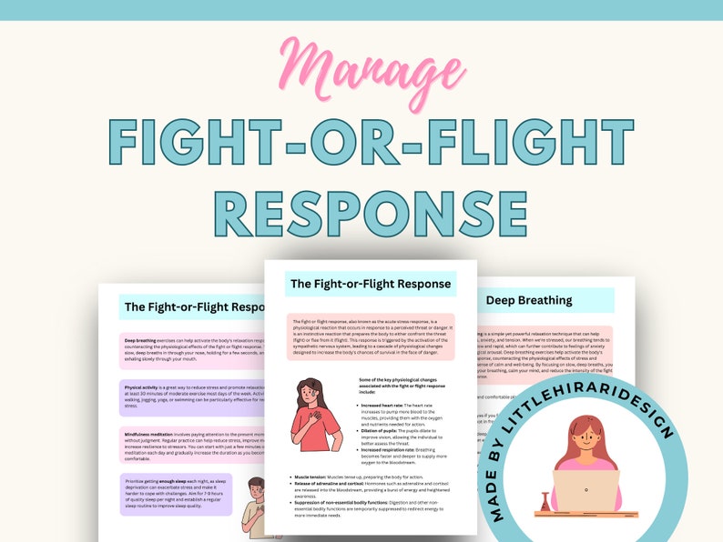 Fight or Flight Response Worksheets for Understanding Emotions ...