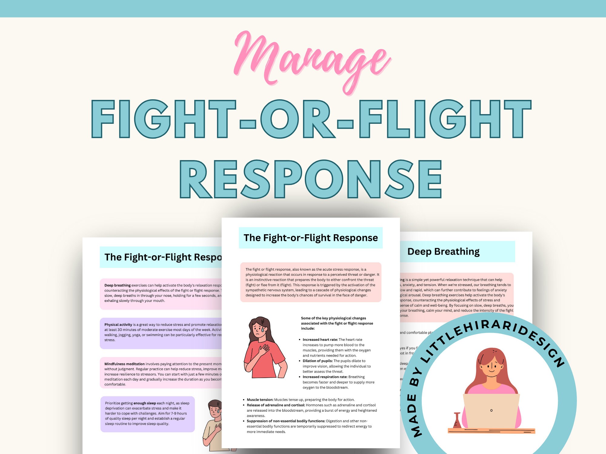 Fight or Flight Response Worksheets for Understanding Emotions ...