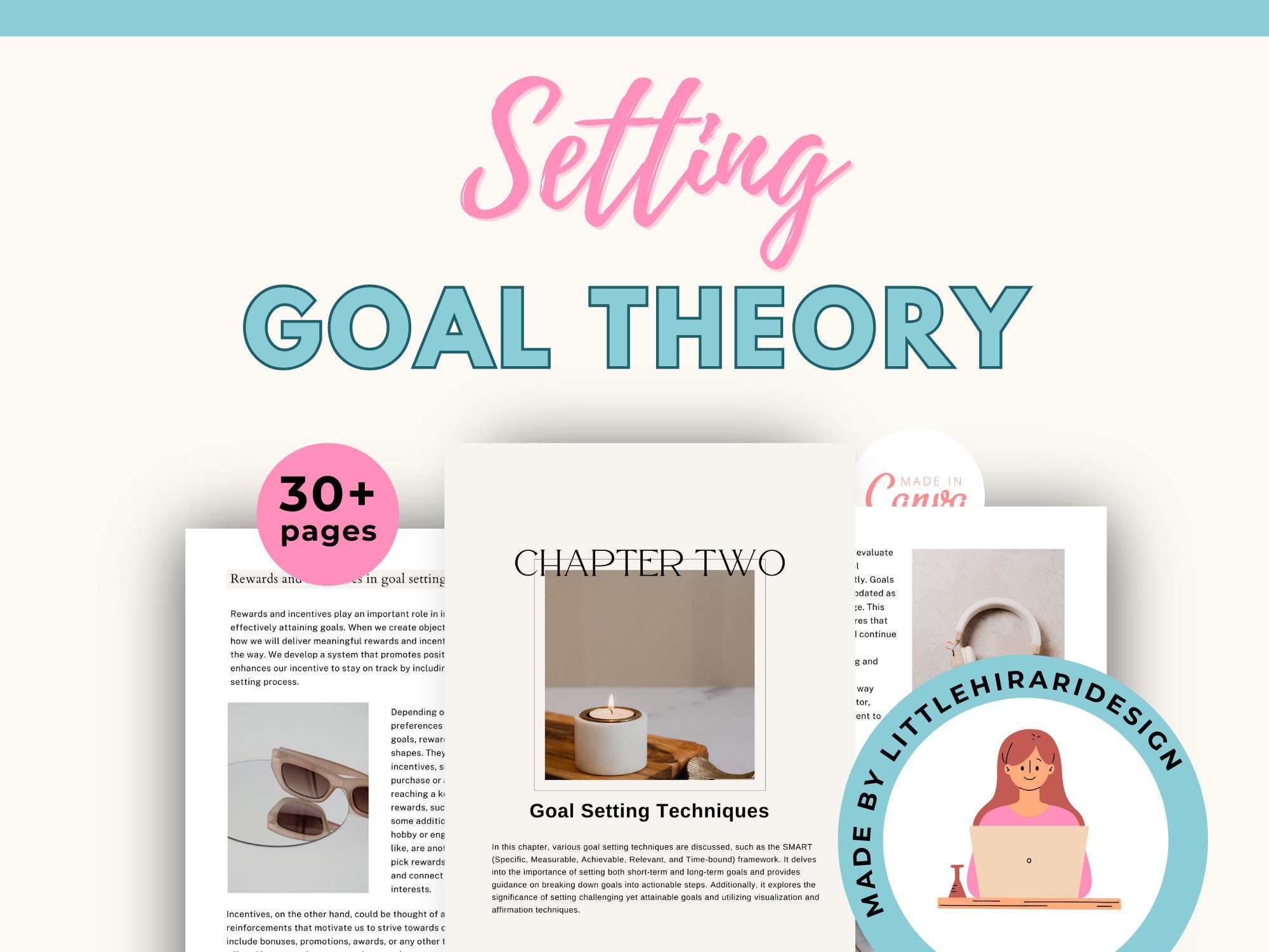 Setting Goal Theory Workbook Canva Template, Done for You Course ...