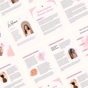 Embrace Feminine Energy Workbook, Done for You Woman Canva Ebook ...