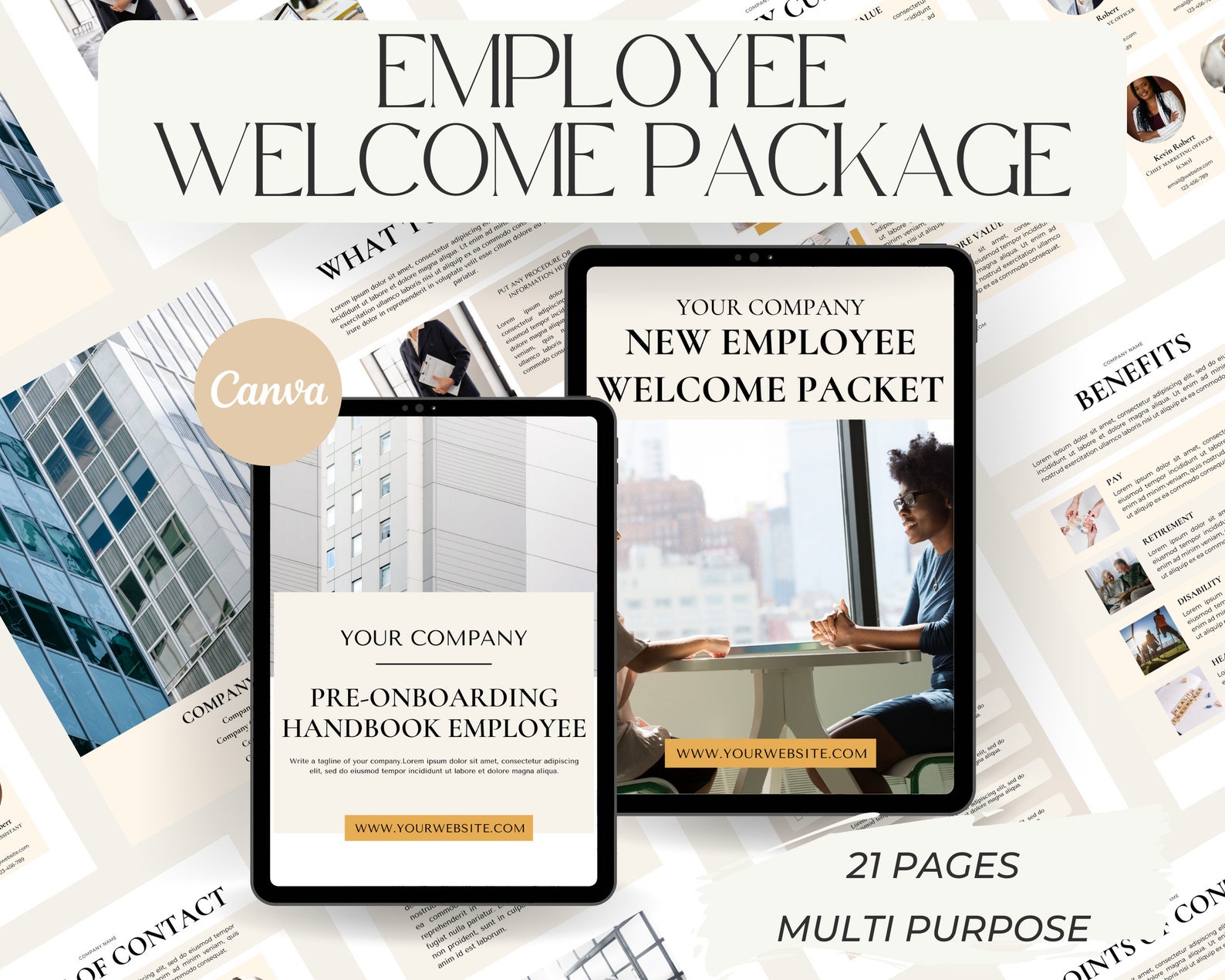 New Hire Welcome Packet, Employee Welcome Package, HR Manual, New ...