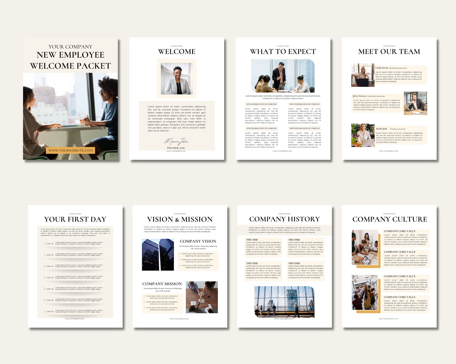 New Hire Welcome Packet, Employee Welcome Package, HR Manual, New ...