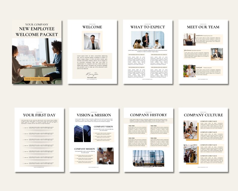 New Hire Welcome Packet, Employee Welcome Package, HR Manual, New ...