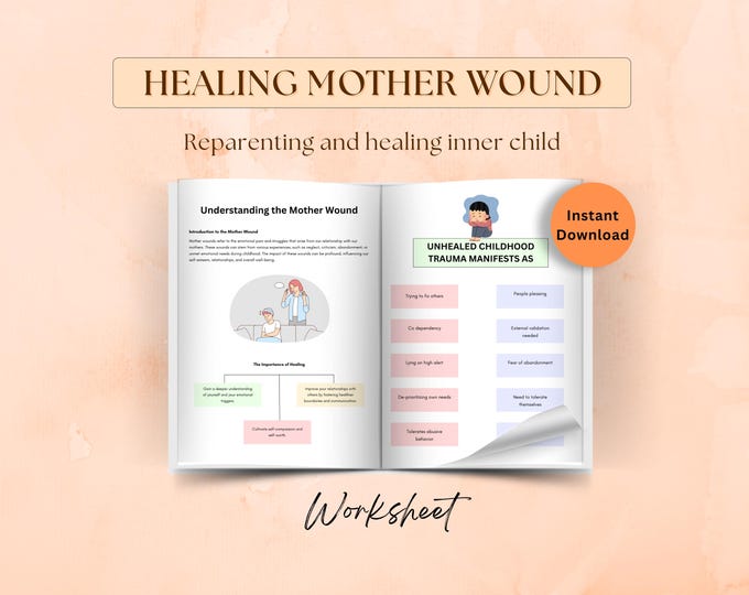 Inner Child Healing Worksheet,worksheets for Therapy, Self Help, Self ...