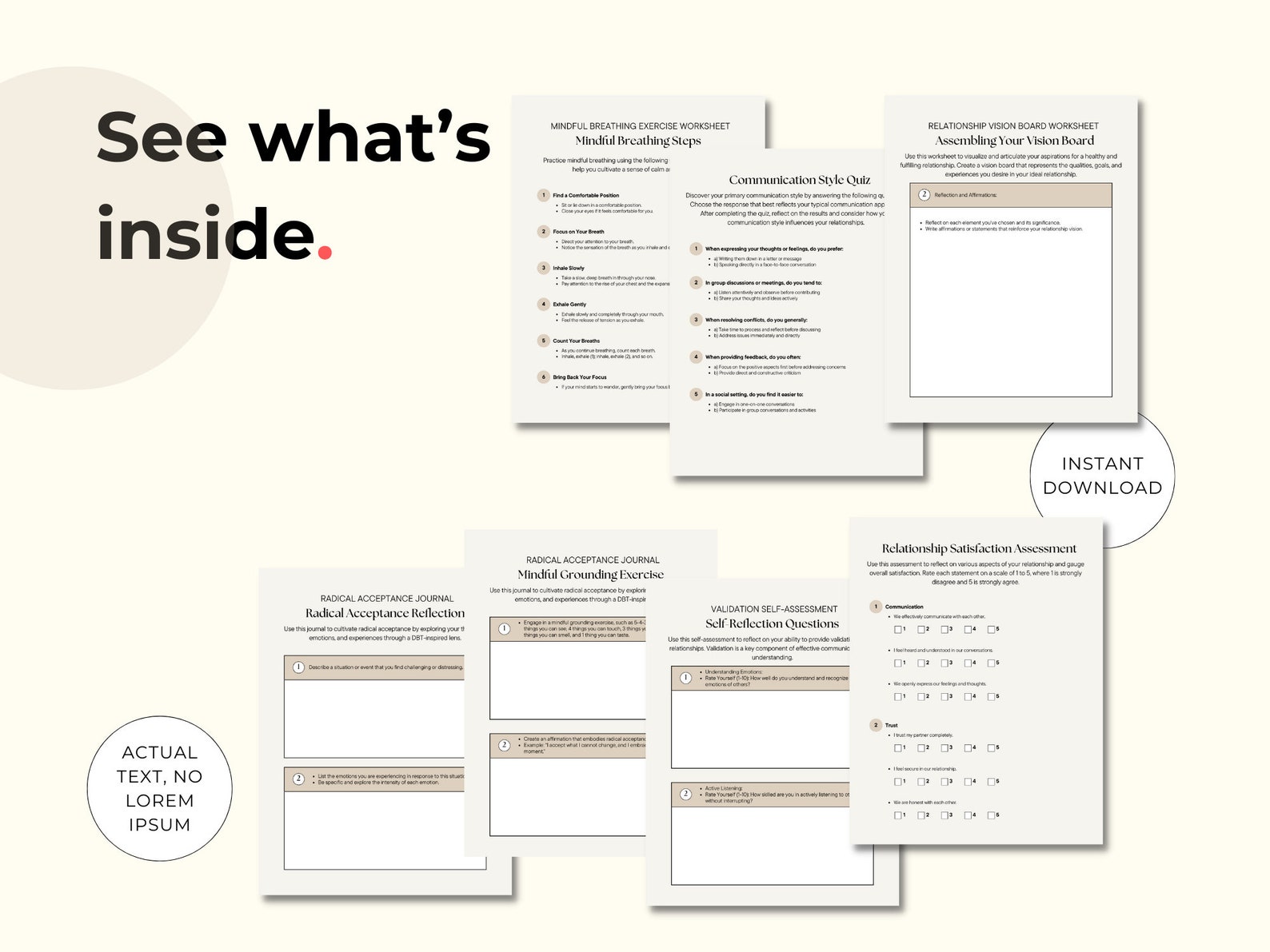 Disorganized Attachment Style Worksheets, Worksheets on Relationship ...