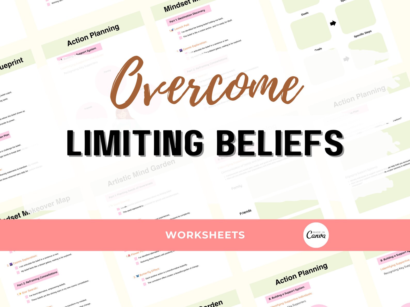 Limiting Beliefs Worksheets, Reframe Negative Thoughts, Core Beliefs ...