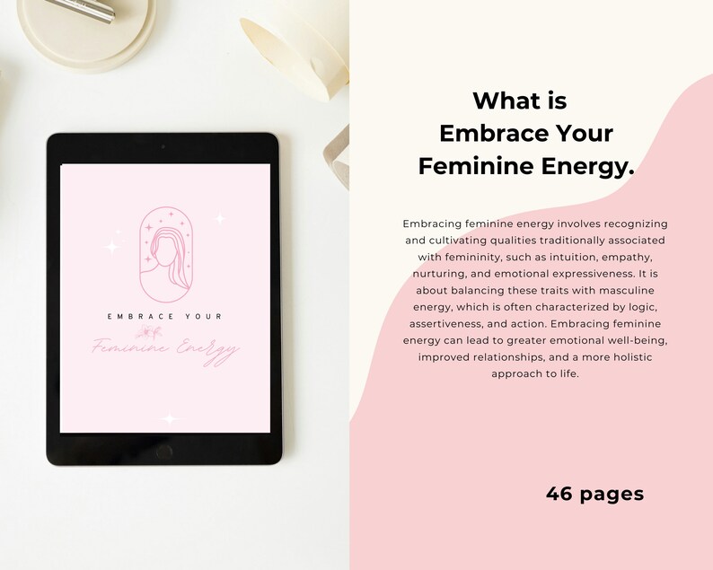 Embrace Your Feminine Energy Workbook, Feminine Energy Activation ...