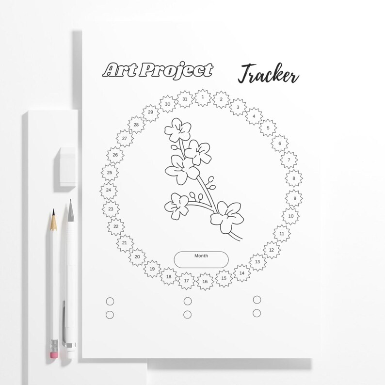 Art Project Tracker Printable, Daily Task Tracker, Planner Insert ...