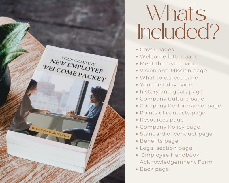 New Hire Welcome Packet, Employee Welcome Package, HR Manual, New ...