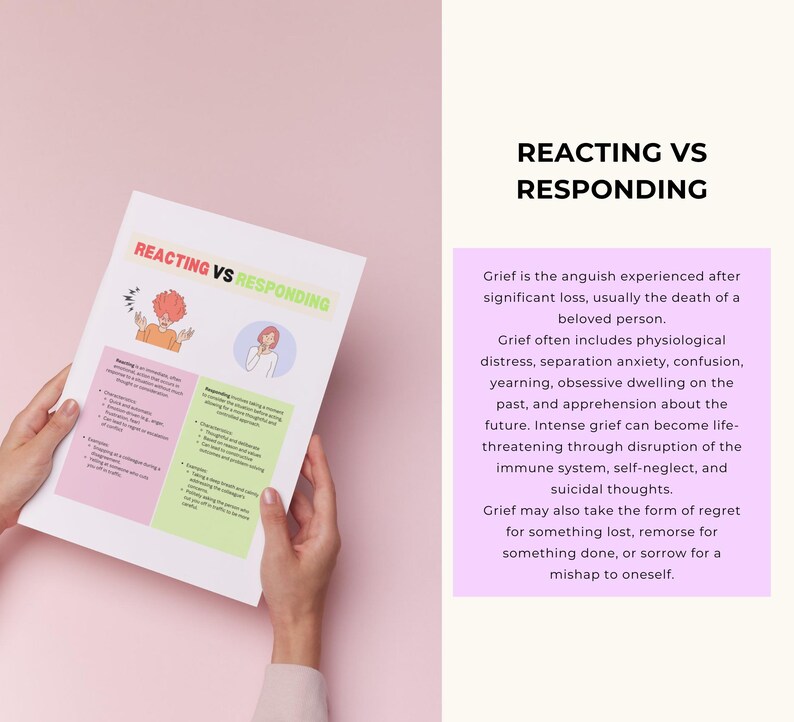 Reacting Vs Responding Communication Skills Worksheets, Relationship ...