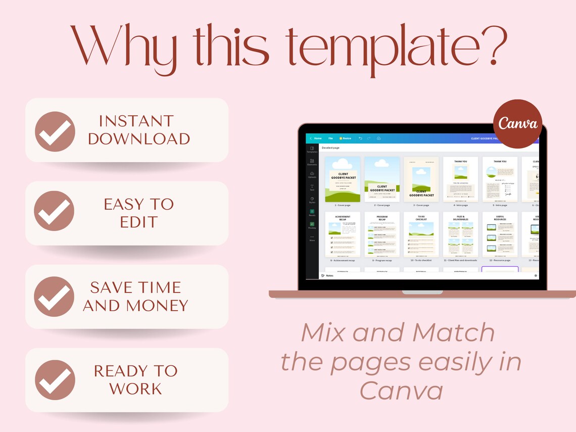 Client Goodbye Packet Client Exit Canva Template Client - Etsy