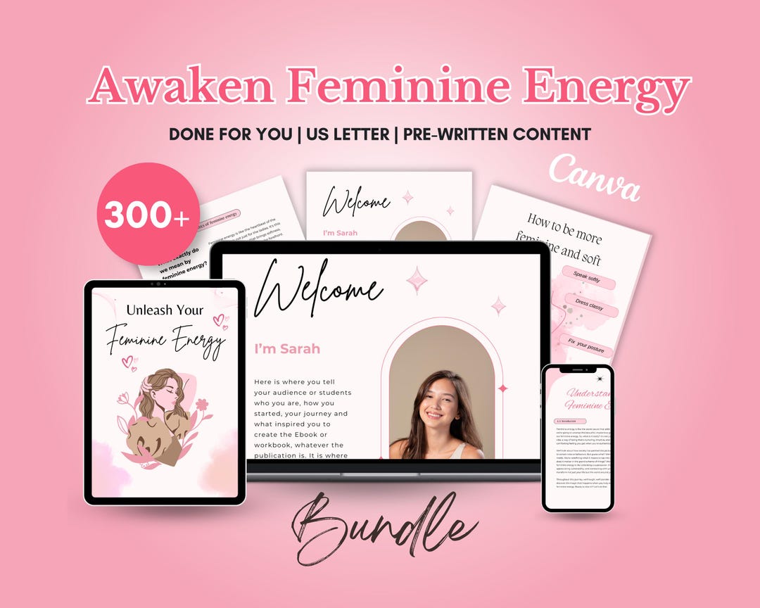 Feminine Toolbox, Canva Templates, Awaken Feminine Energy Worksheets ...