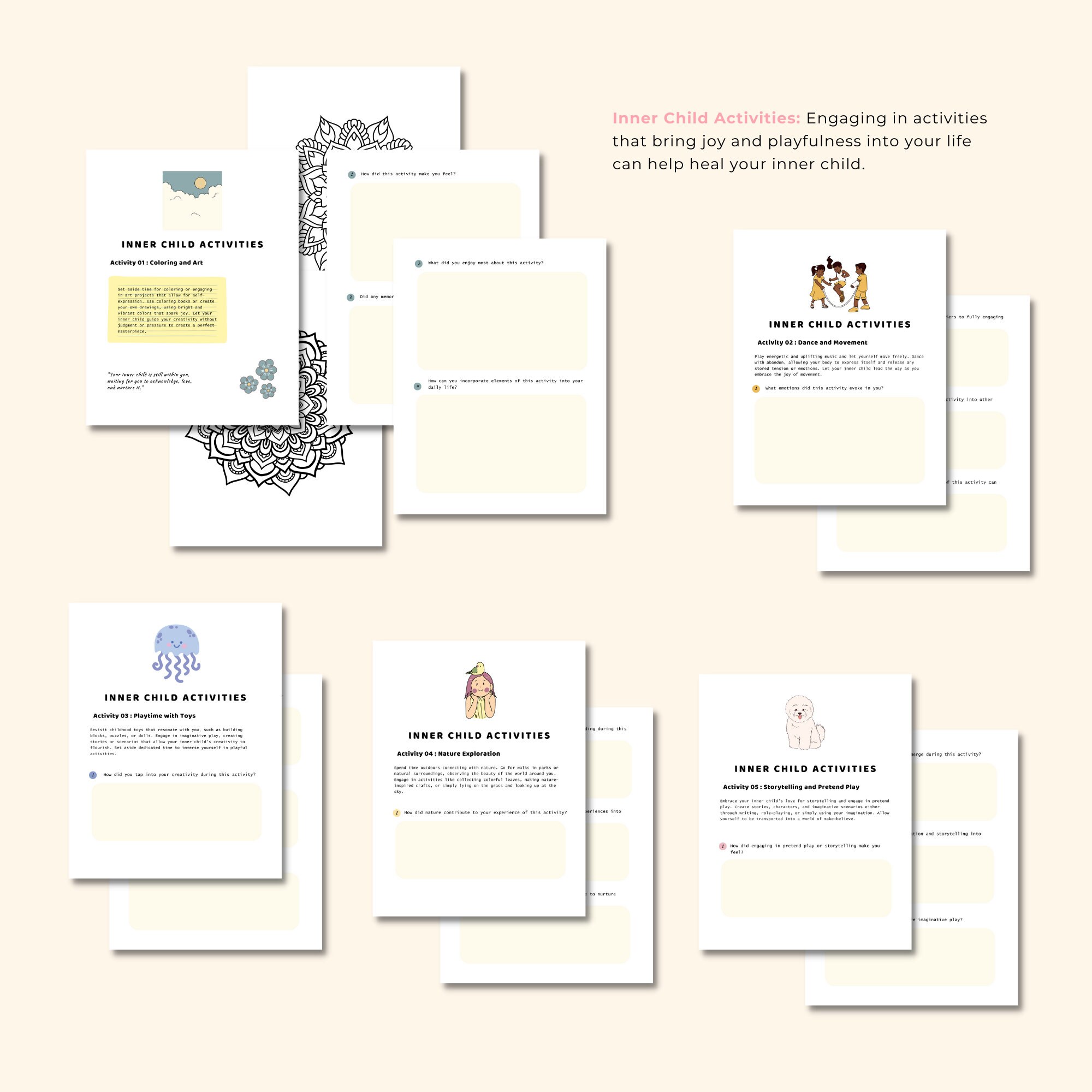 Healing Inner Child Wound Planner, Trauma Therapy Worksheets, Inner ...