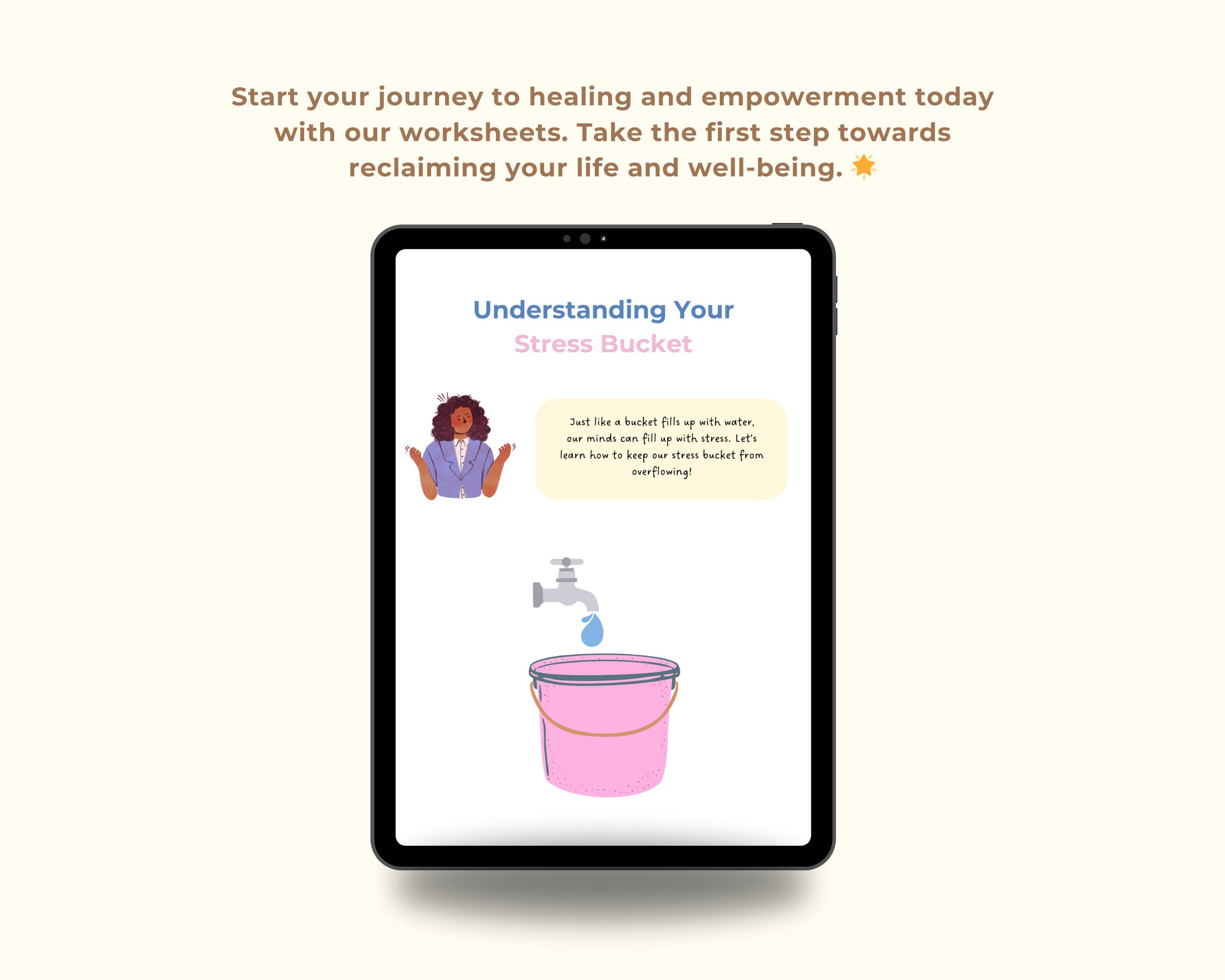 Stress Bucket for Adults for Stress Management, Burnout and Prevention ...