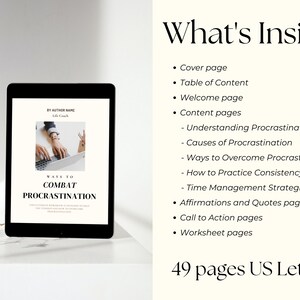 Procrastination Workbook Coach, Done for You Procrastination Course ...