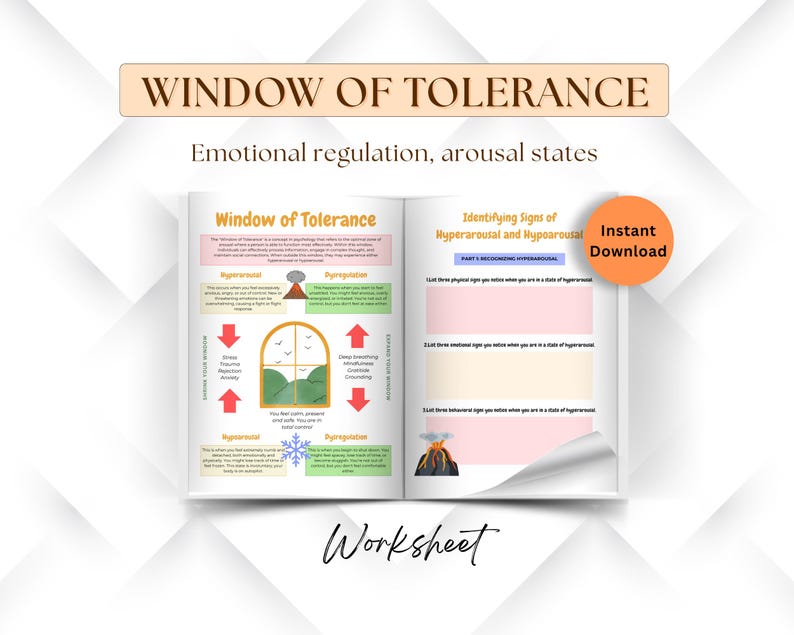 Window of Tolerance for Emotional Regulation, Arousal States, Therapy ...