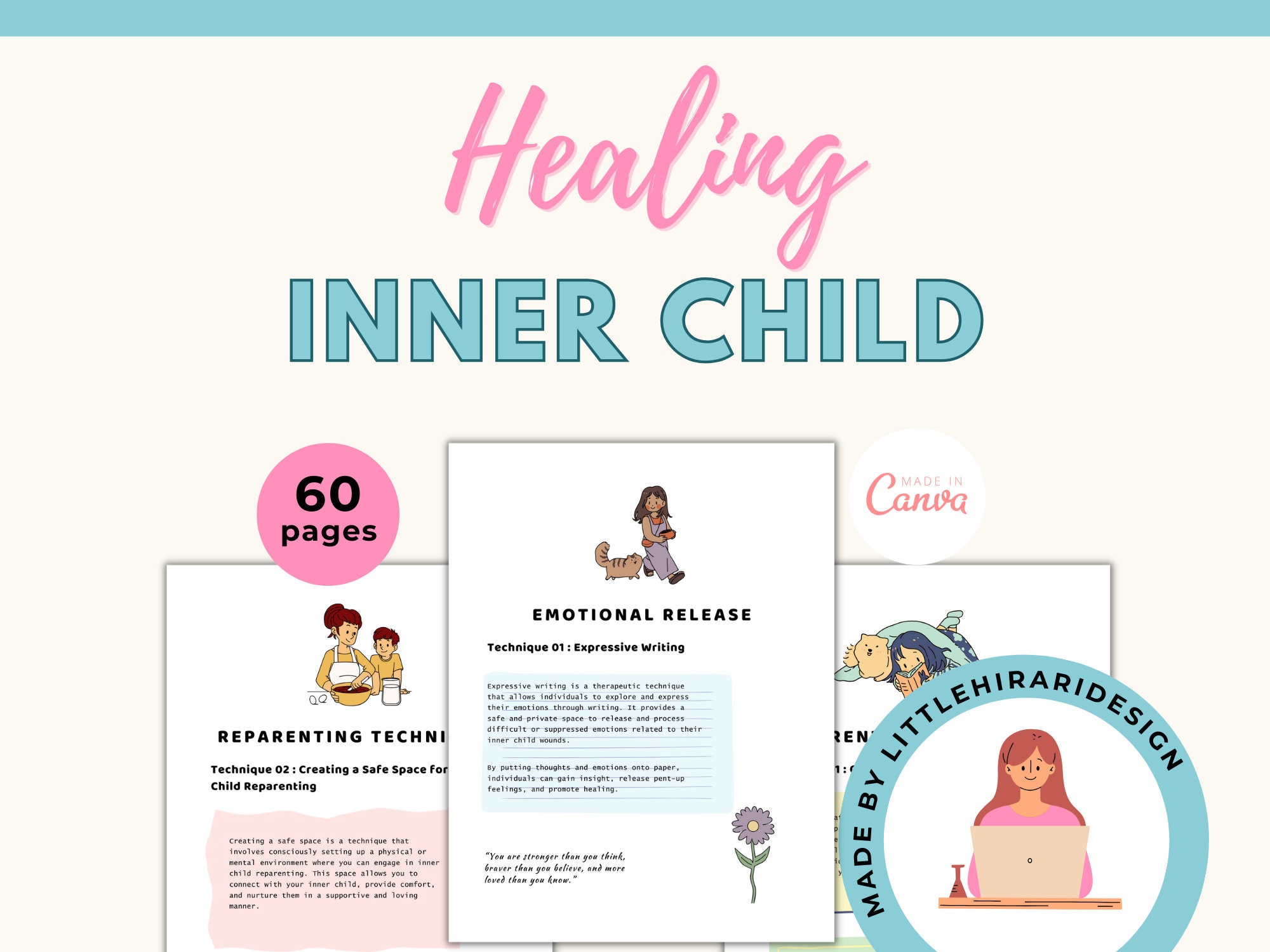 Healing Inner Child Wound Planner, Trauma Therapy Worksheets, Inner ...