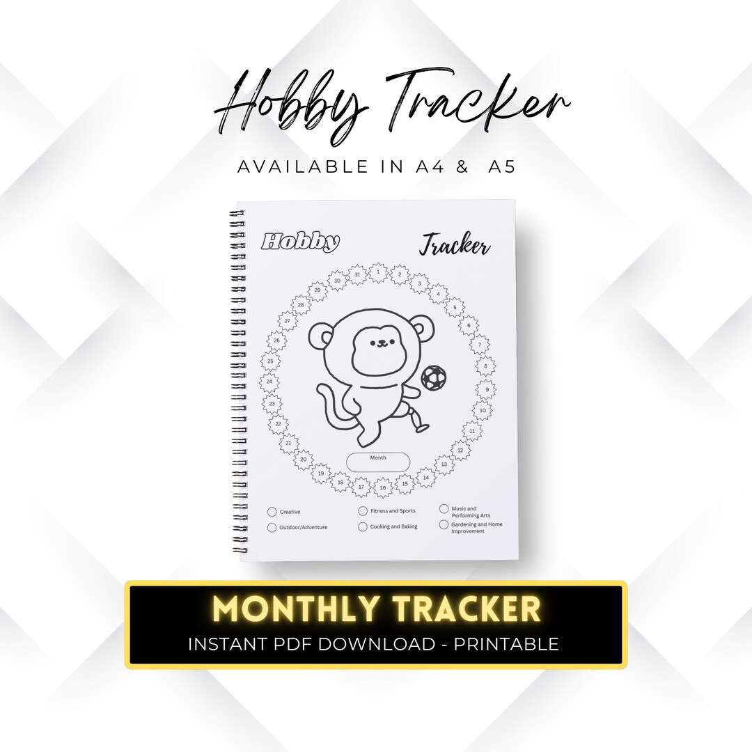 Hobby Tracker Printable, Activity Planner, Hobby Log, Planner Insert ...