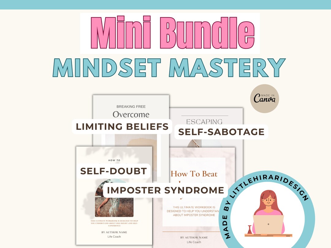 Mini Bundle Mindset Workbook, Imposter Syndrome Canva Ebook, Self ...