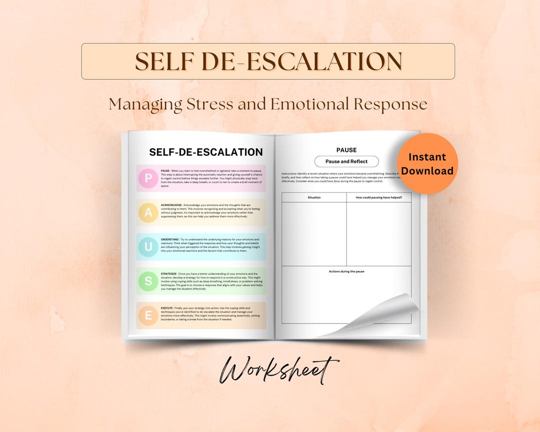 Self De-escalation PAUSE for Managing Stress and Emotional Response ...