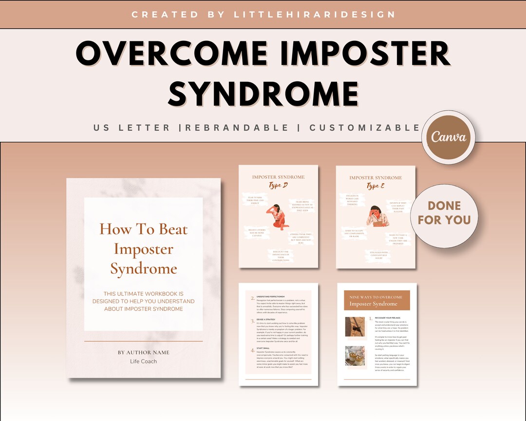 Overcome Imposter Syndrome Coach Workbook, Done for You Imposter ...