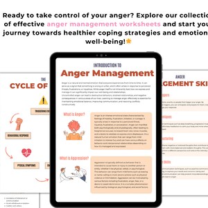 Anger Management Skills Worksheets, the Cycle of Anger, Anger Iceberg ...