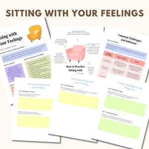 Sitting With Your Feelings Worksheets, Emotional Regulation Resource ...