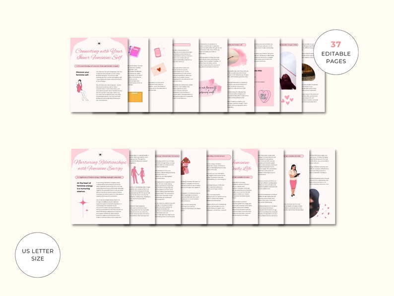 Embrace Feminine Energy Workbook, Done for You Woman Canva Ebook ...
