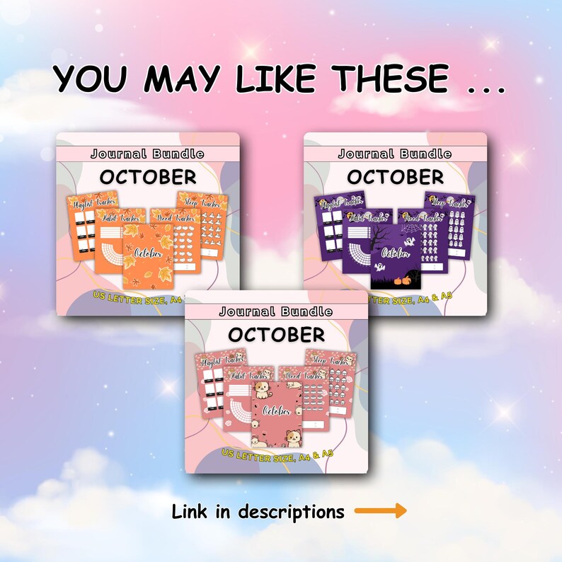 October Journal Bundle: Halloween Theme, Printable Journal Pages, Pre ...