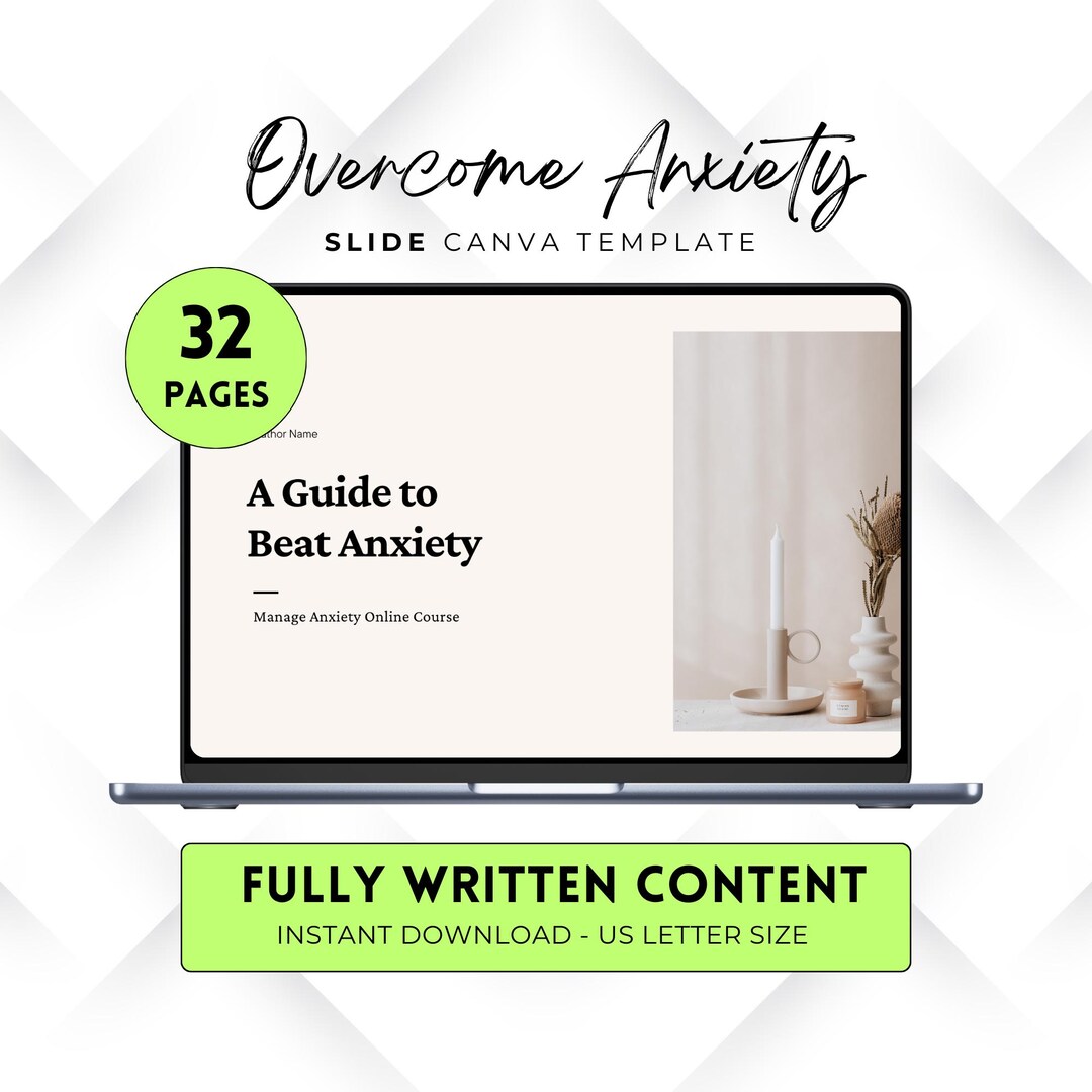 Anxiety Relief Slide Deck Course, Done for You Presentation Canva ...