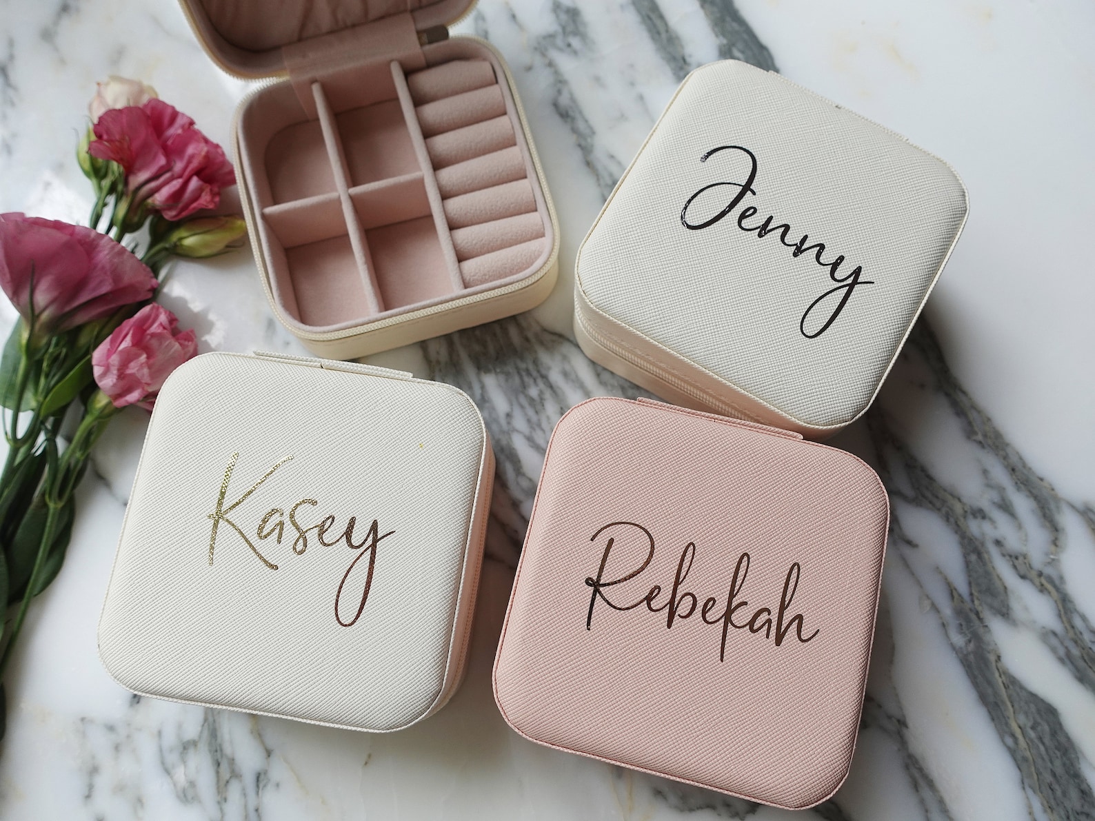 Personalized Jewelry Boxes Accessories Case Bridesmaid - Etsy