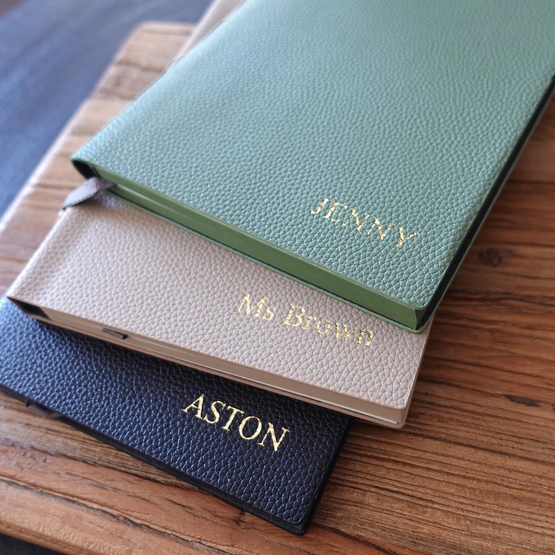 Personalized Notebook With Name, Minimalist, PU Leather Journal - Etsy ...