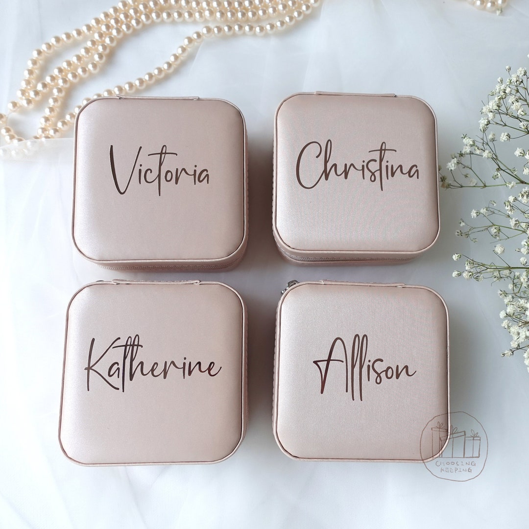 Personalized Jewelry Boxes, Accessories Case, Bridesmaid Gifts ...