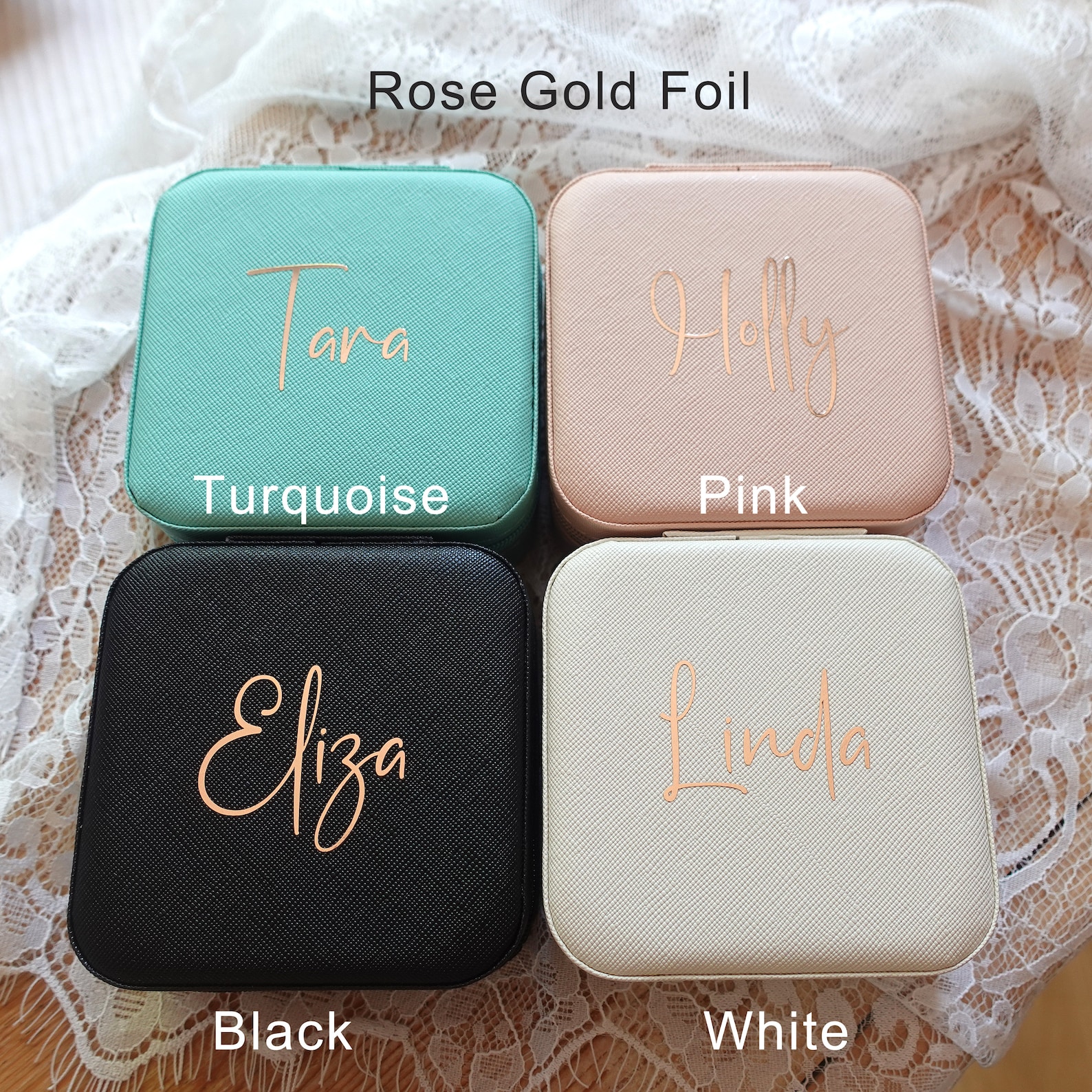 Personalized Jewelry Boxes, Accessories Case, Bridesmaid Gifts ...