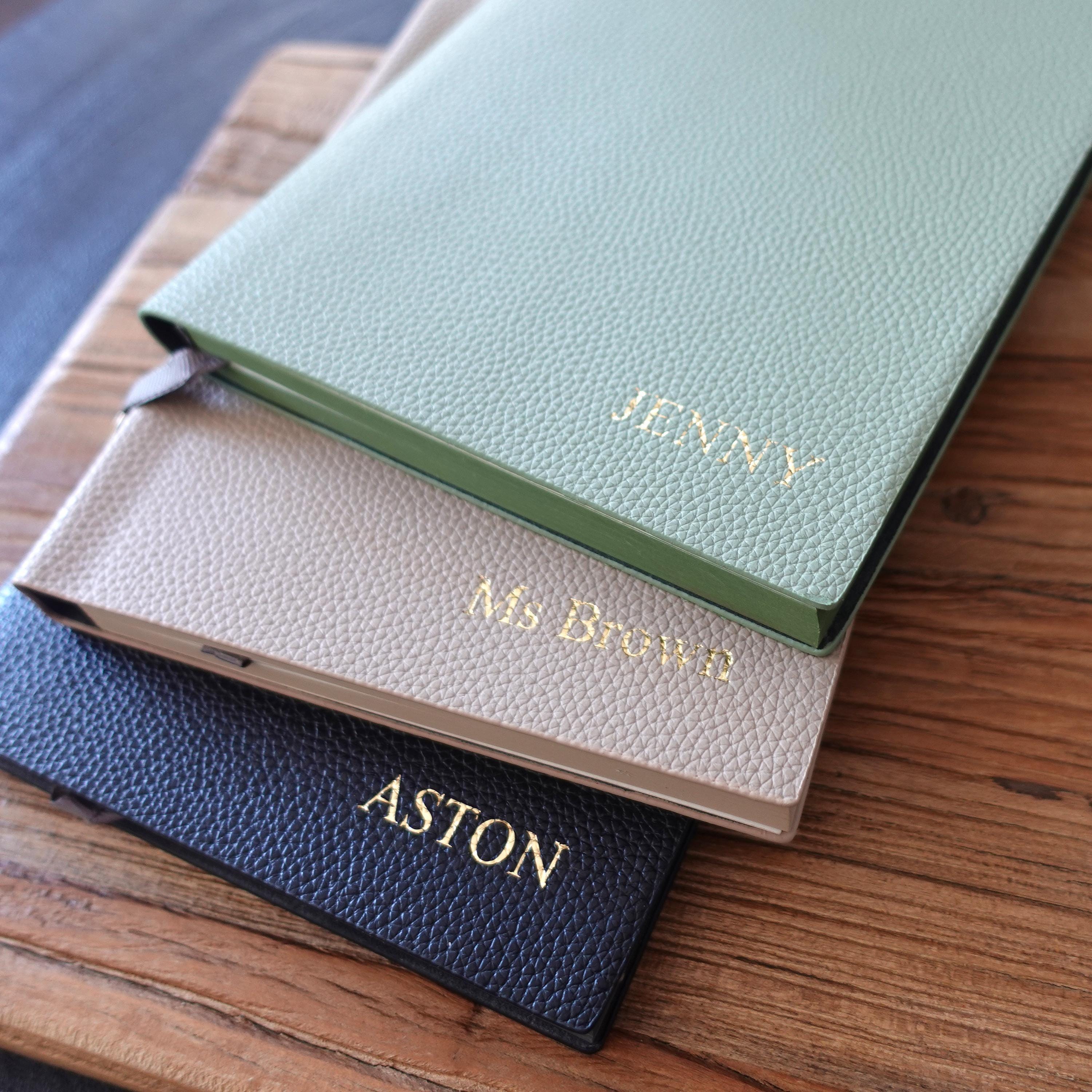 Personalized Notebook With Name, Minimalist, PU Leather Journal - Etsy