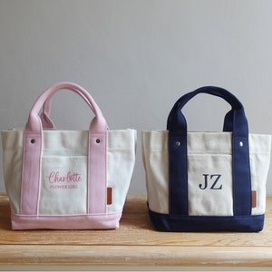 Personalized Mini Canvas Boat Tote Bag, Customized Bag, Canvas Handbag ...