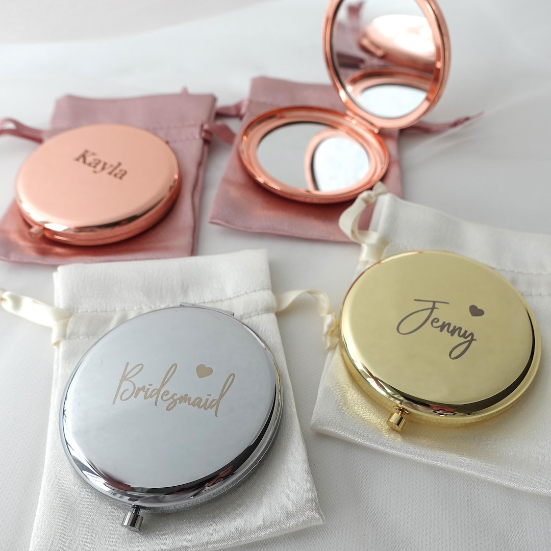 Personalised Compact Mirror, Custom Engraved Makeup Mirror - Etsy