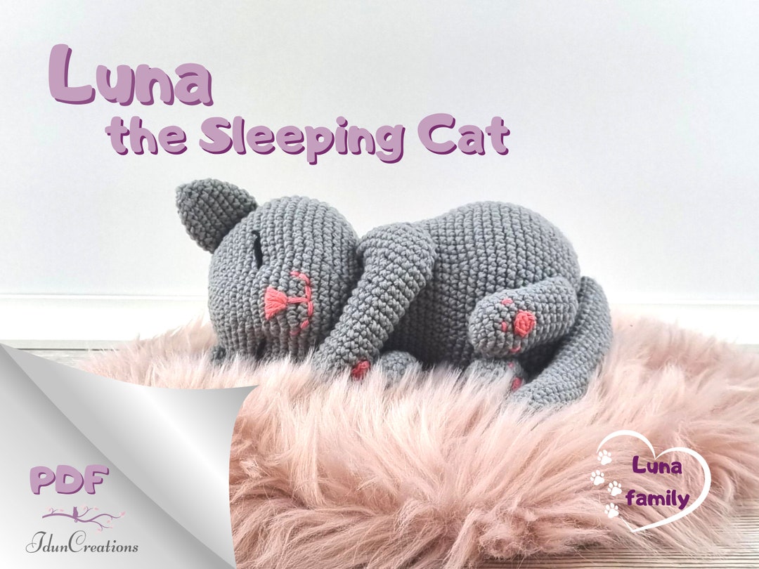 Cat Crochet Pattern Amigurumi Cat Crochet Sleeping Cat - Etsy