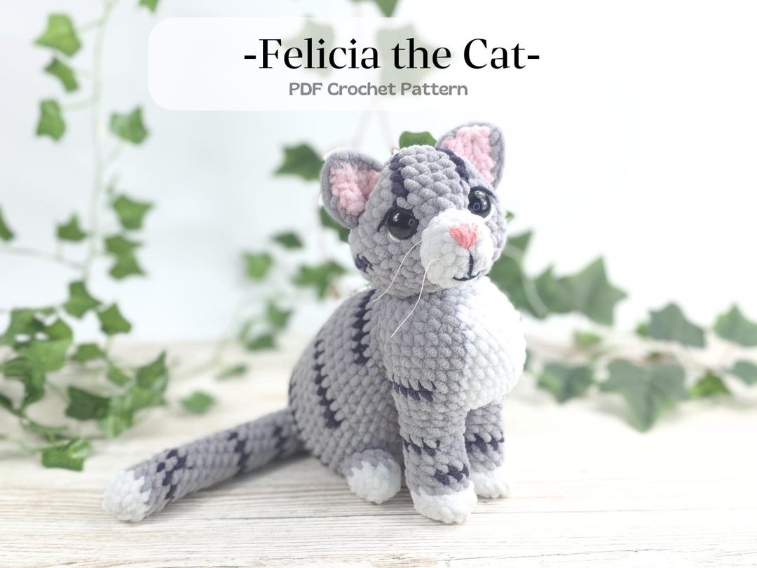 Cat Amigurumi Pattern, Crochet Kitten, Sitting Cat Pattern, Cat Plushie ...
