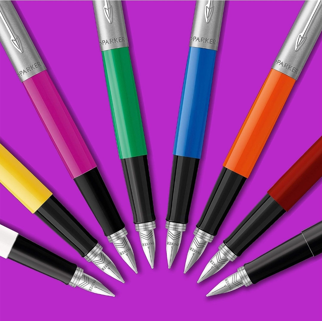 Parker Jotter Originals Fountain Pen, Classic Orange Finish, Medium Nib, Blue & Black Ink - Etsy