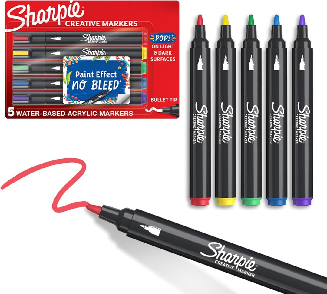 Sharpie Creative Markers, Water-based Acrylic Markers, Bullet Tip ...