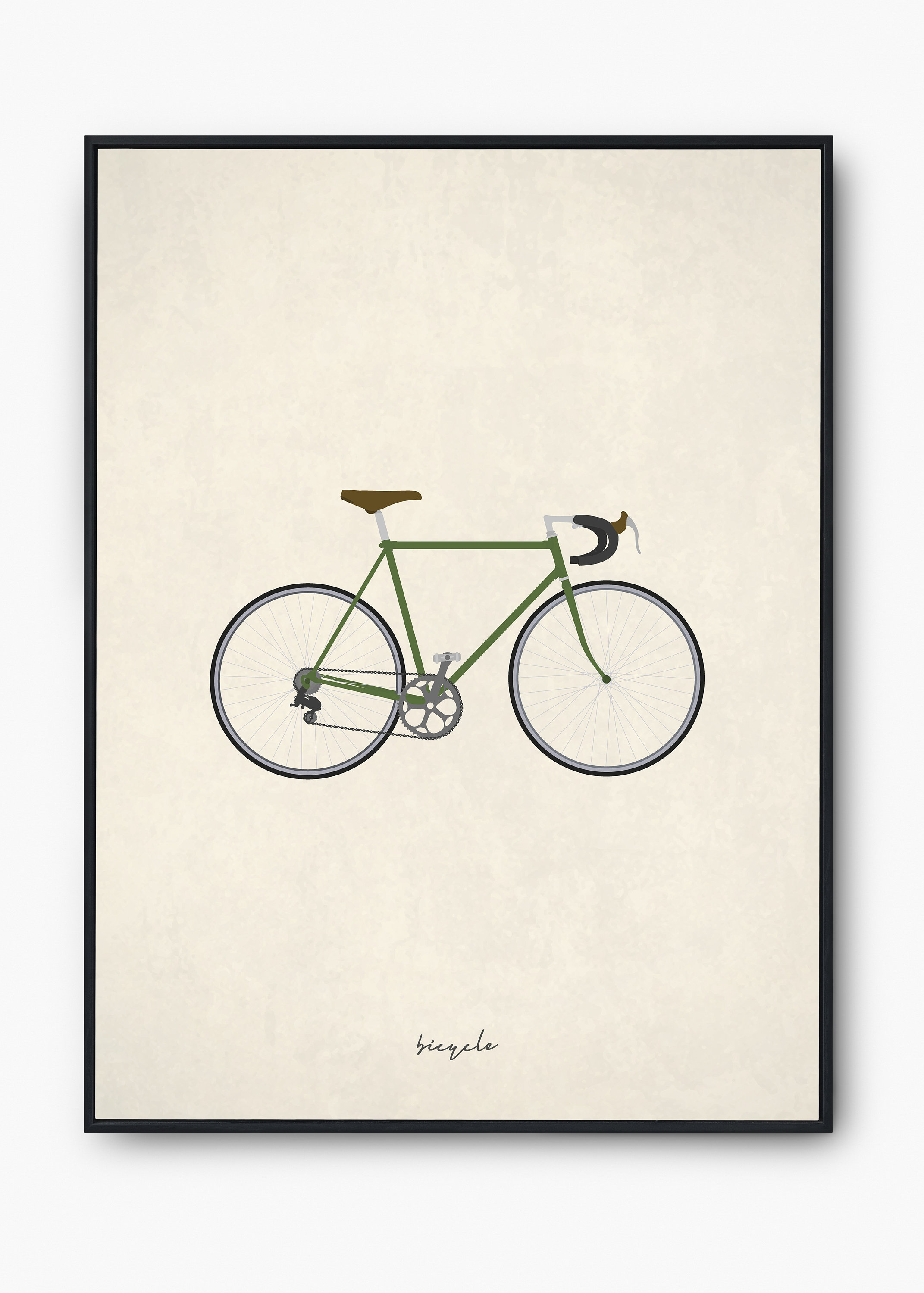 Vintage Road Bike Green Bicycle Poster Vintage Road Bike - Etsy
